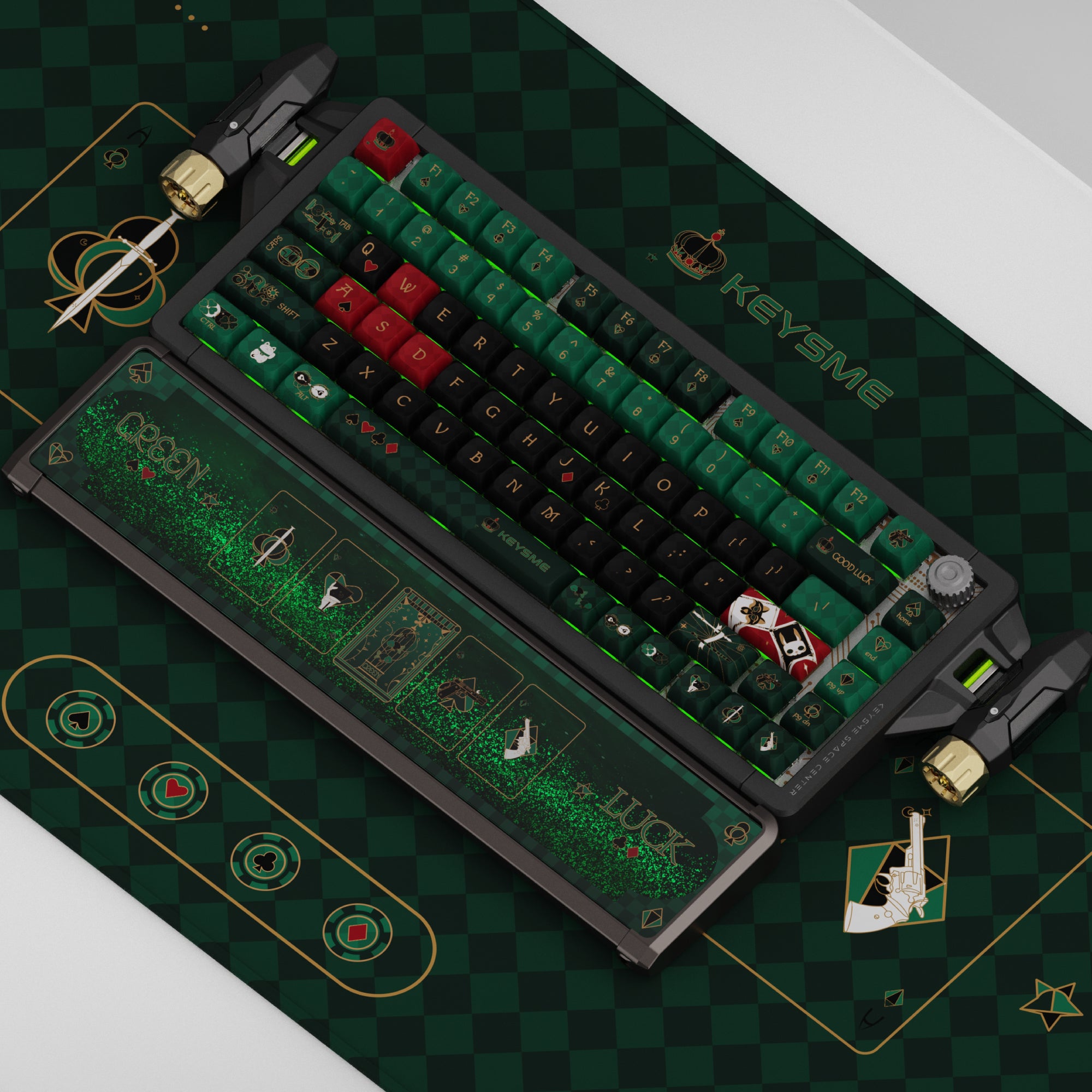 KeysMe MDA Dye-Sub PBT Keycaps - Green Luck