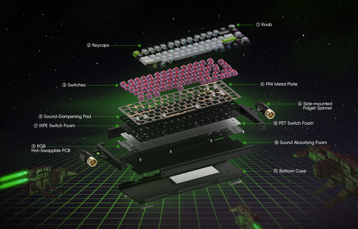 KeysMe AIM 04 Wireless QMK Mechanical Keyboard – KEYSME