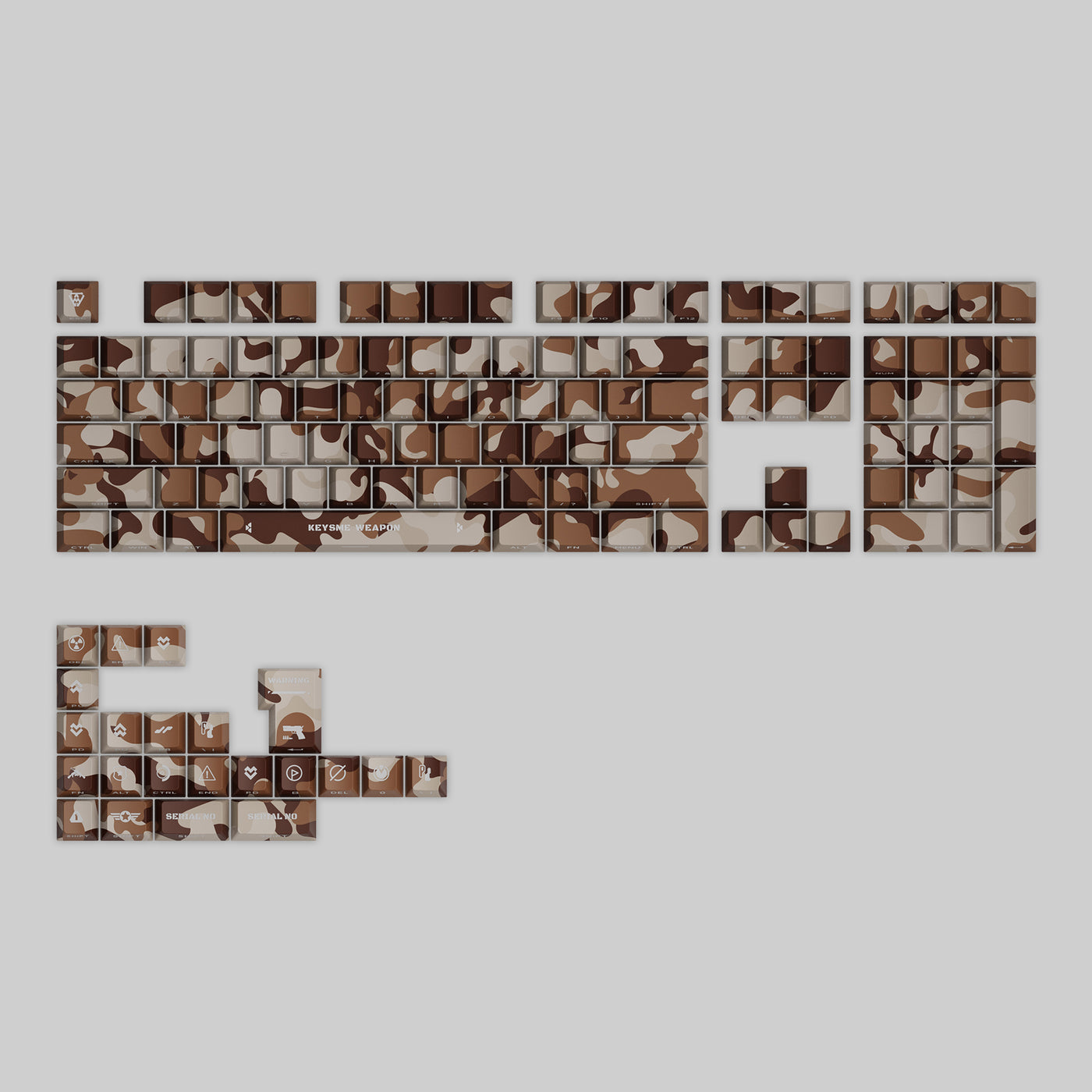 KeysMe Cherry Side-Lit Dye-Sub PBT Keycap Set - Camo Storm