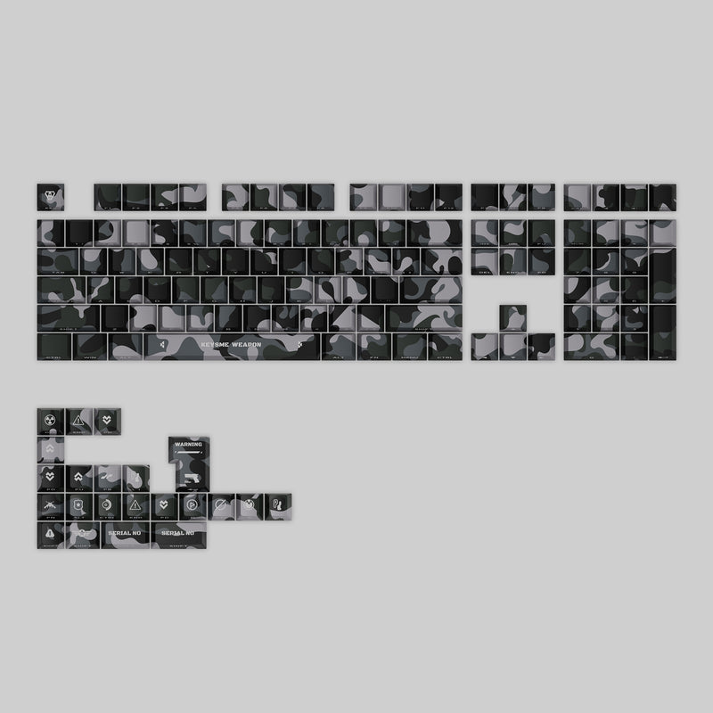 KeysMe Cherry Side-Lit Dye-Sub PBT Keycap Set - Camo Storm