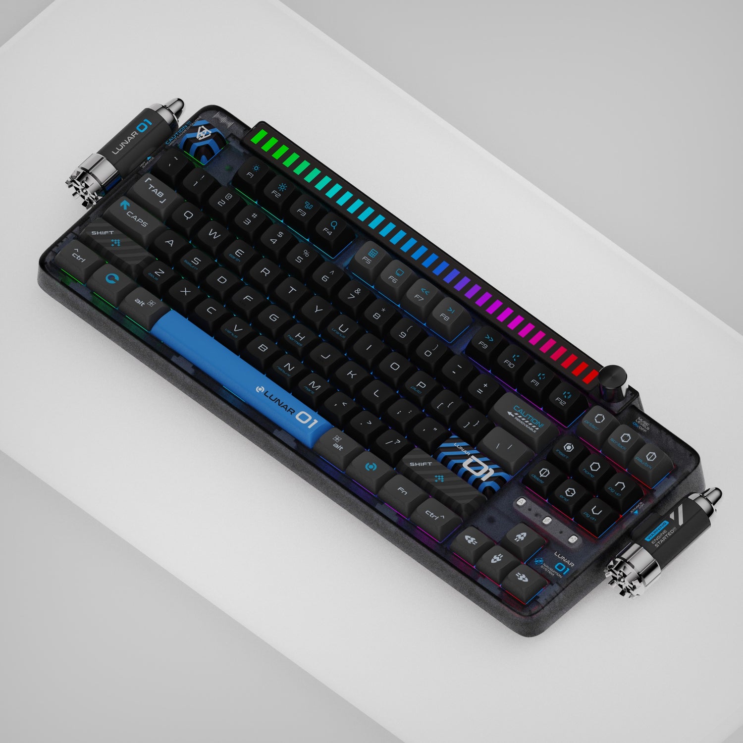 KeysMe Lunar 01 Mechanical Keyboard - Hole Black | KeysMe